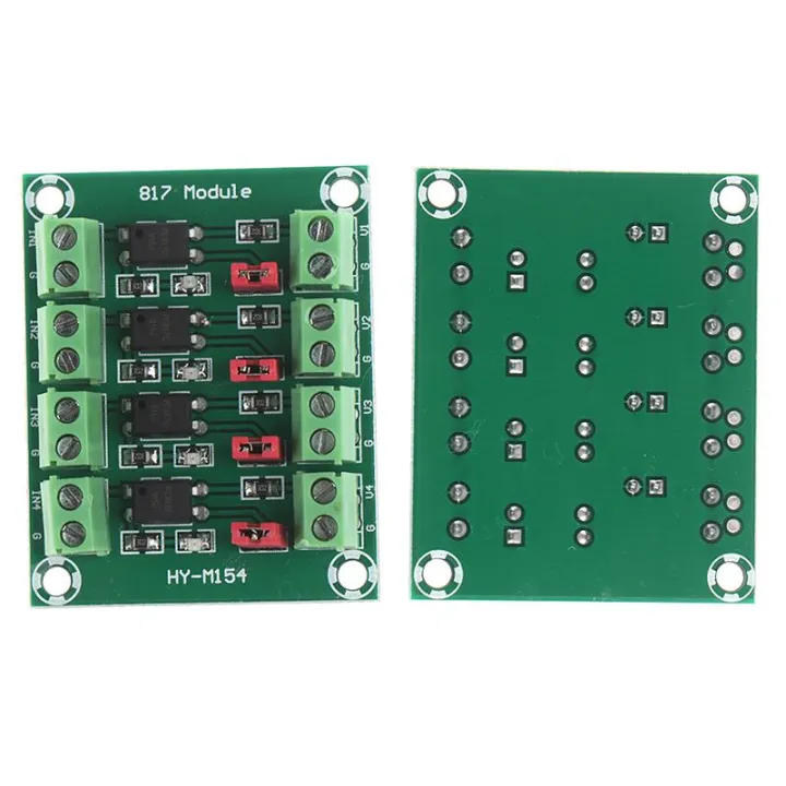 HUALI02 PC817 4-Channel Optocoupler Isolation Module Voltage Converter ...