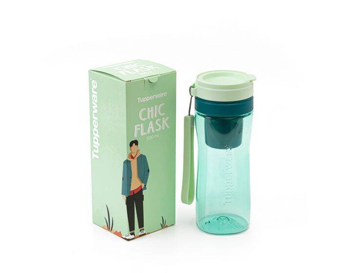 Tupperware chic flask 500 ml botol minum crystal | Lazada Indonesia