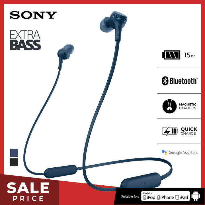 Earphone Sony WI-XB400 Wireless in-ear Extra Bass Battery Up to 15h ...