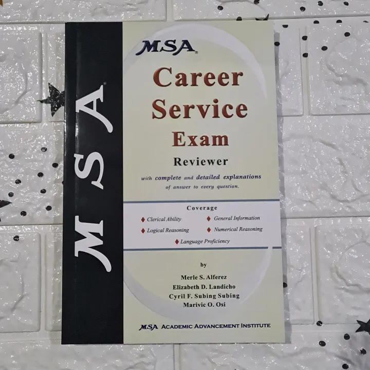 MSA Career Service Exam Reviewer By: Merly S.Alferez | Lazada PH