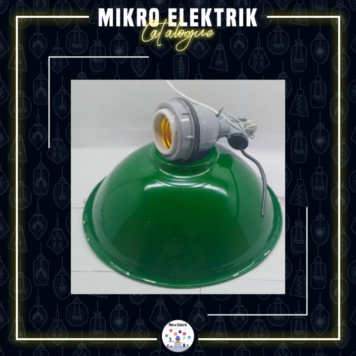 Kap Lampu Jalan Gantung Tudung WD MINI Hijau E27 SET + Fitting Plastik | Lazada Indonesia