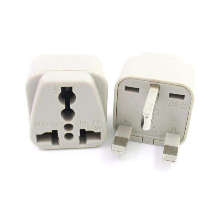 Wonpro UK Standard Grounded Travel Plug, Universal Socket Outlet to SG ...