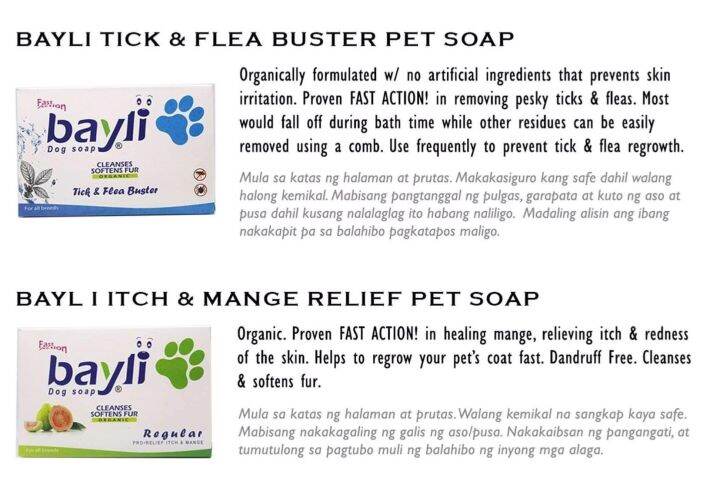 BAYLI SOAP COMBO!!! Tick and Flea Buster Soap AND Itch and Mange Relief ...