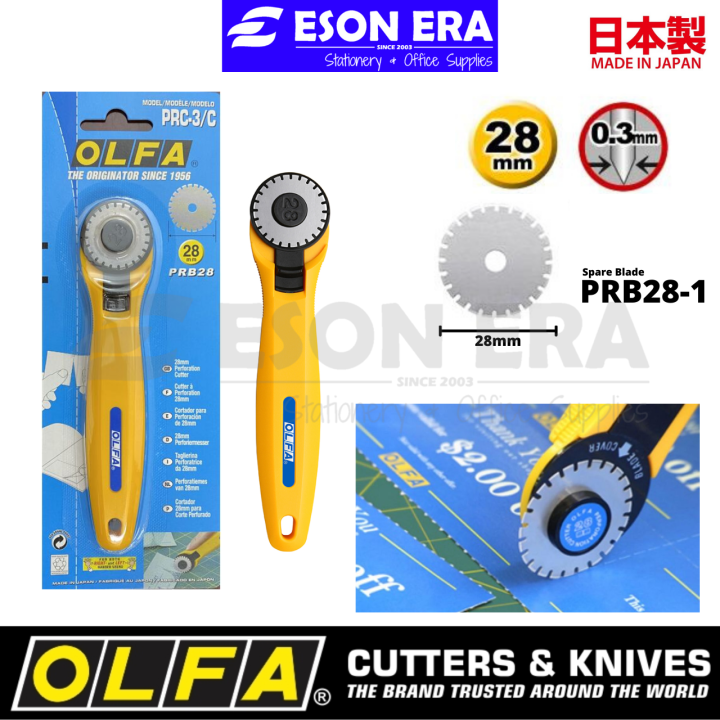Olfa PRC-3/C 28mm Perforation Cutter Made in Japan Knife Round Pisau Bulat (Blades Olfa RB28-2 ...