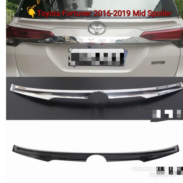 Toyota Fortuner 2016 - 2020 black Middle Rear Spoiler with adhesive ...