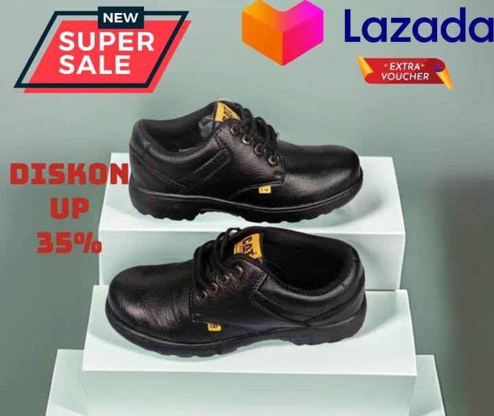Sepatu kerja-sepatu safety kulit ujung besi-sepatu proyek-sepatu ...