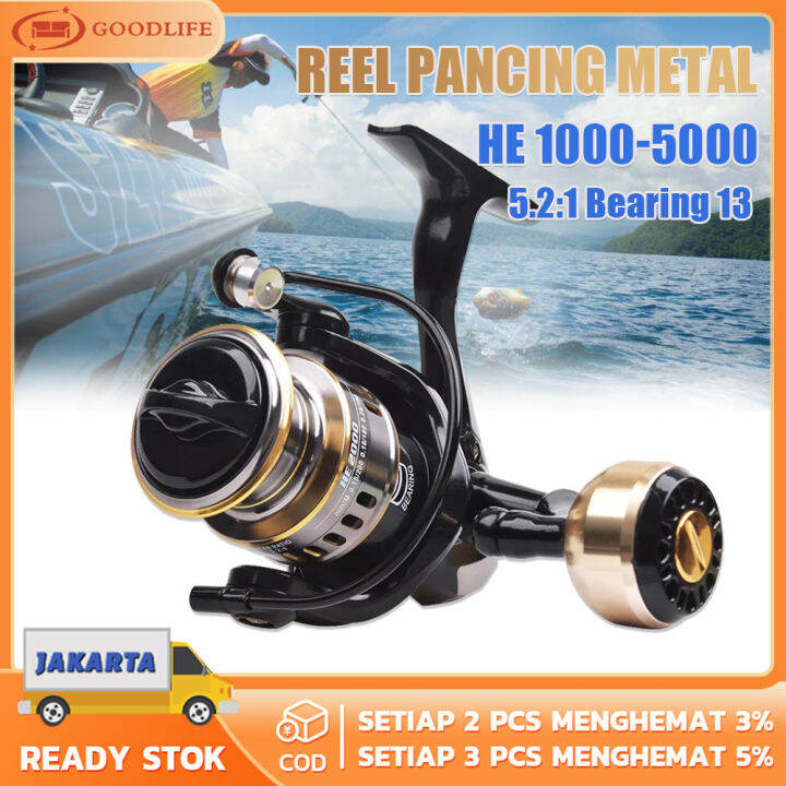 Reel Pancing Metal HE1000 - 6000 16 Kg /Reel Pancing Tarikan Full Besi ...