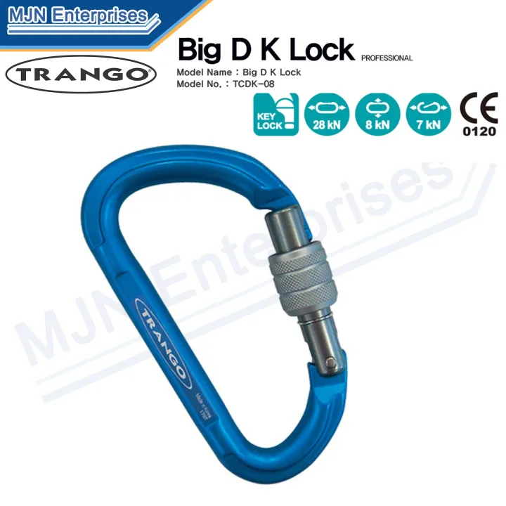 TRANGO BIG D K LOCK Carabiner - Screw Lock Carabiner for Professional ...