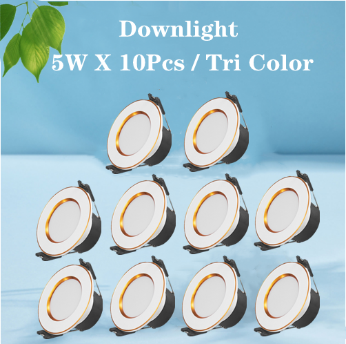 10pcs/12pcs LED Downlight 12 years lifespan (3 Colors changing) LED ...