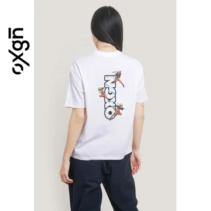 OXGN Ladies' Naruto Shippuden Naruto Oversized Graphic Tee (White ...
