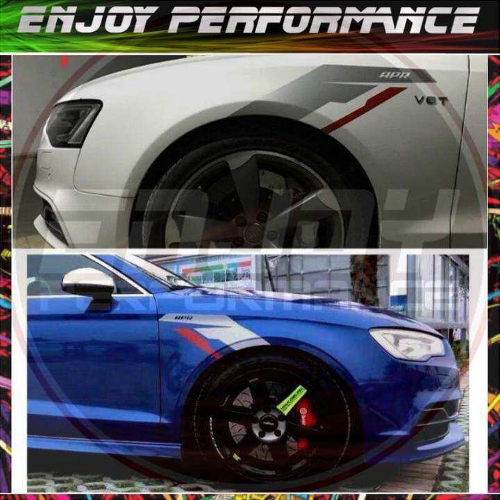 2 pcs Car fender sticker decals accessories mg3,myvi,axia,saga,bezza ...