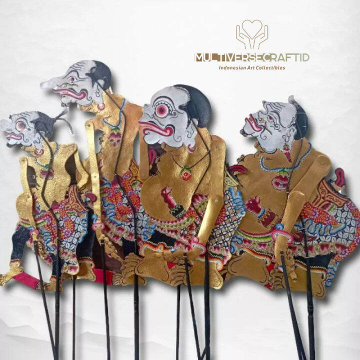 Wayang Alusan Kulit Sapi ASLI 1 Set Punokawan - Semar Petruk Bagong ...