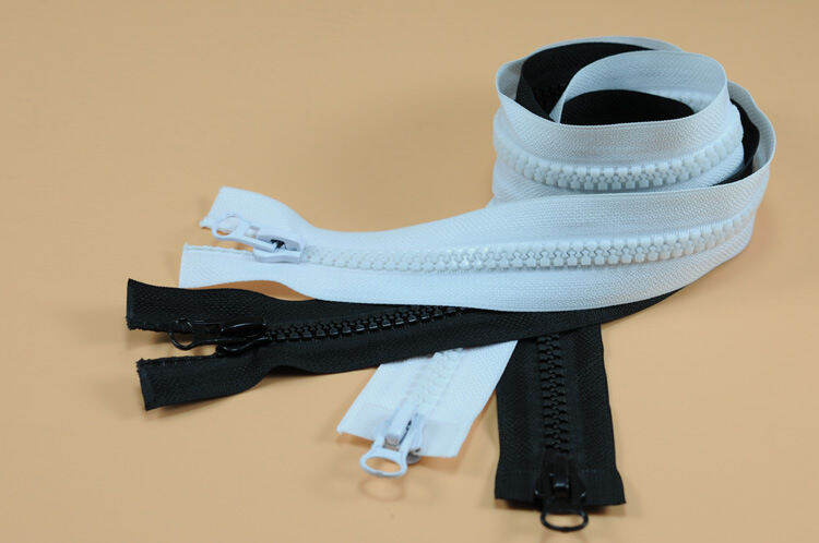 5 # เรซิ่น Double-Headed Open End Zip เสื้อผ้าซิปสำหรับเย็บแจ็คเก็ตถุง ...