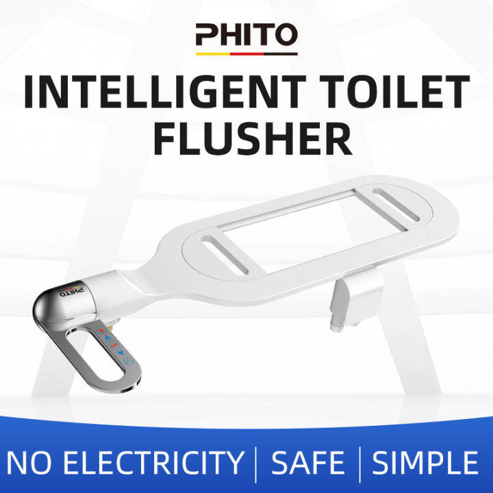 PHITO Ultra-thin Non Electric Bidet Toilet Seat Dual Nozzle Bidet Dual ...
