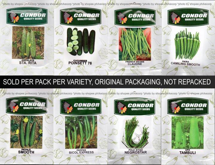 Condor Vegetable Seeds - Sold per Pack per Variety | Lazada PH