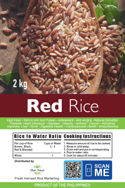 Fresh Harvest Premium Organic RED Rice (2kg) | Lazada PH
