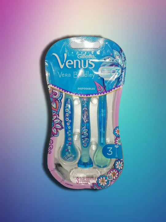 Gillette Venus Vera Bradley Disposable Razors, 3 in a pack | Lazada PH