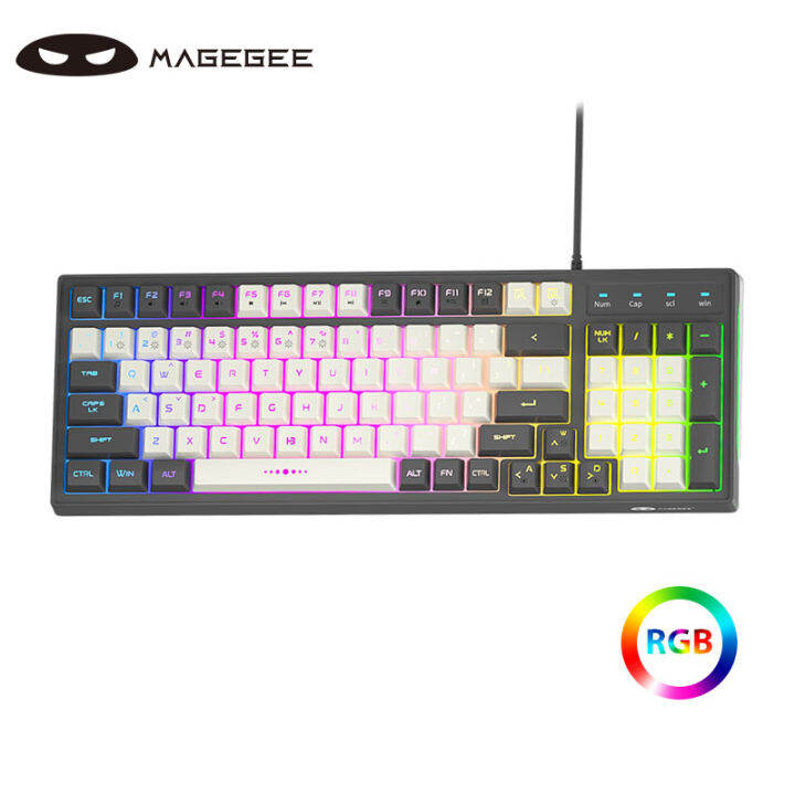 MageGee TS91 92 60 Compact Wired Keyboard 61 Keys RGB Backlight Small ...