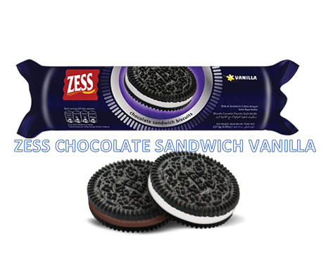 ZESS Chocolate Sandwich Biscuit (127.4g) - Vanilla | Lazada