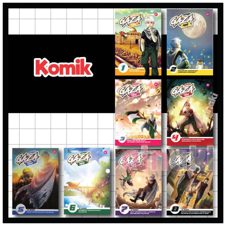 Buku Komik Gaza Mini 1 2 3 4 5 6 7 8 Komik Sejarah Gaza Dijajah | Lazada