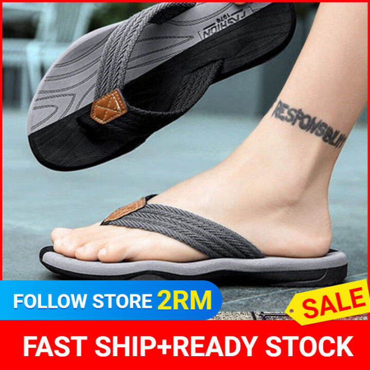 【39-46】selipar lelaki Big Size On Sale Soft Slipper Korean Style Men ...