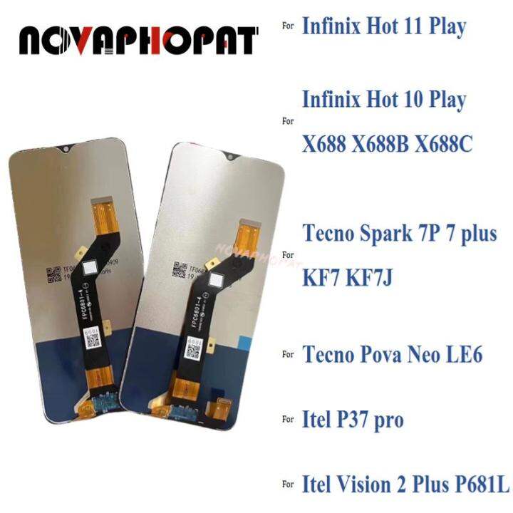 สีดำสำหรับ Tecno Pova LE6 KF7 Infinix ร้อน10 11 Play Itel P37 Pro P681L ...