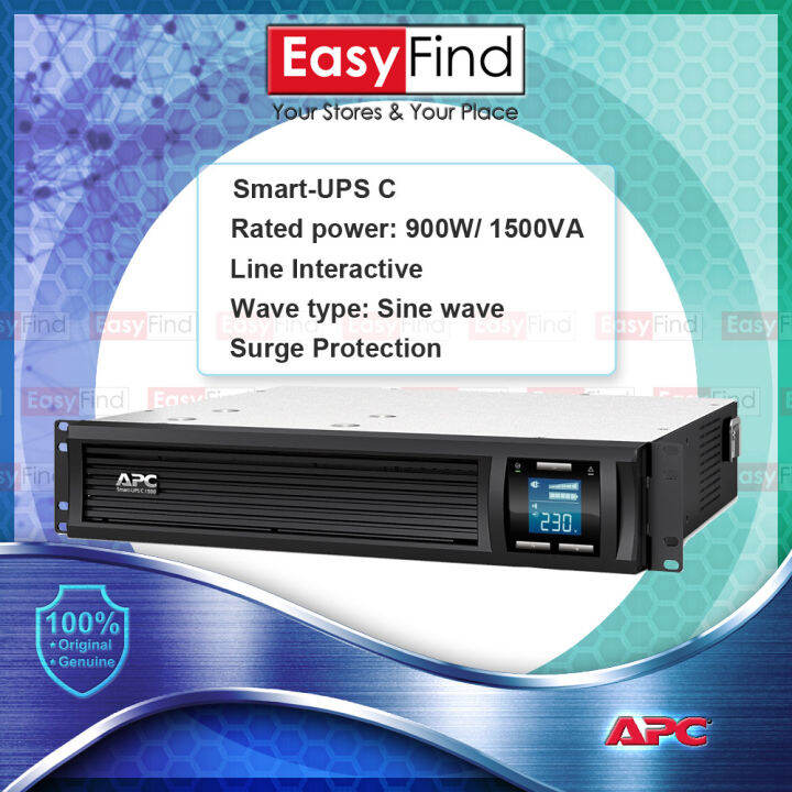 APC SMC1500I-2U Smart-UPS C, Line Interactive, 1500VA, Rackmount 2U, 230V, 4x IEC C13 outlets ...