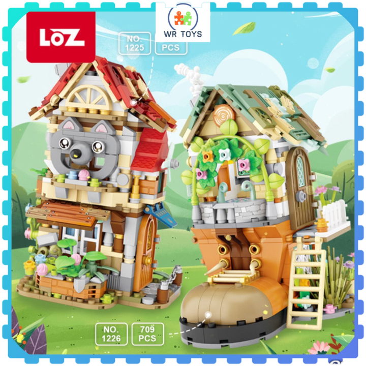 Building Blocks LOZ IDEAS 1225/1226 Cabin in the Woods Fairy Tale ...