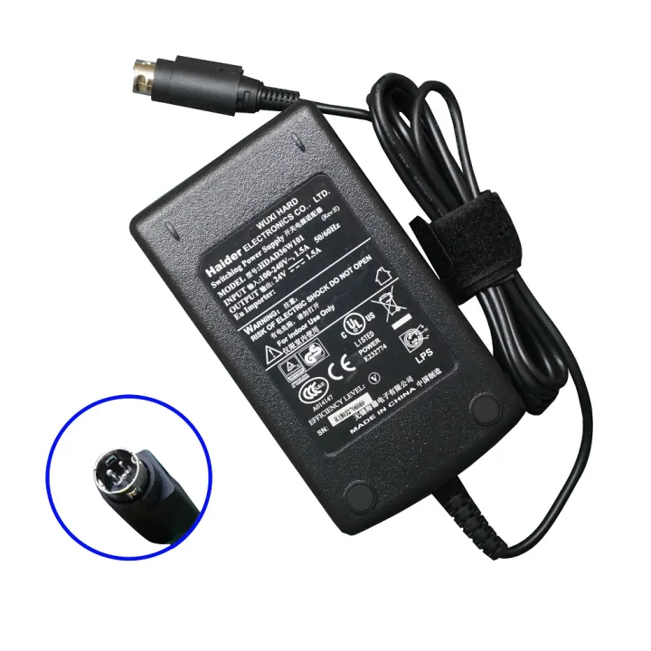 อะแดปเตอร์เครื่องพิมพ์สลิป - POS Slip Printer DC Adapter 24V 1.5A 3Pin ...