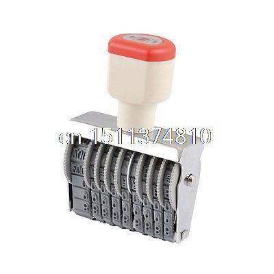 10 Digit 9 Wheels Gray Light Blue Rubber Band Self Inking Numbering ...