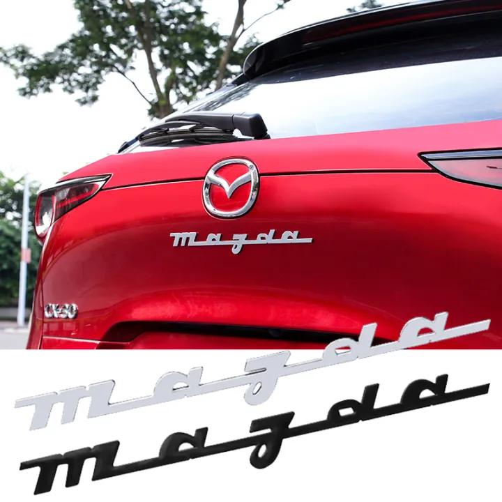Metal Mazda Letter Emblem Car Sticker Auto Body Rear Trunk Tail Decal ...