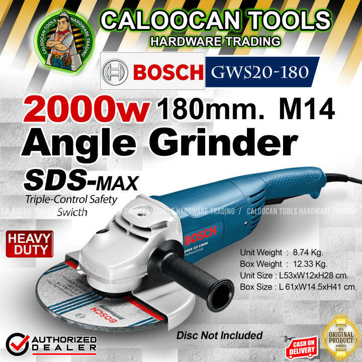BOSCH 2000W SDS-Max 180MM/7" M14 Angle Grinder with Triple Safety ...