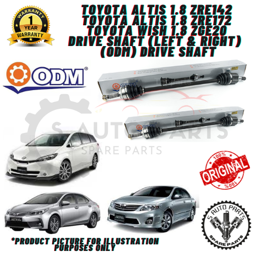 TOYOTA ALTIS 1.8 ZRE142 / TOYOTA ALTIS 1.8 ZRE172 / TOYOTA WISH 1.8 ZGE20 ODM (CYCAR) DRIVE ...