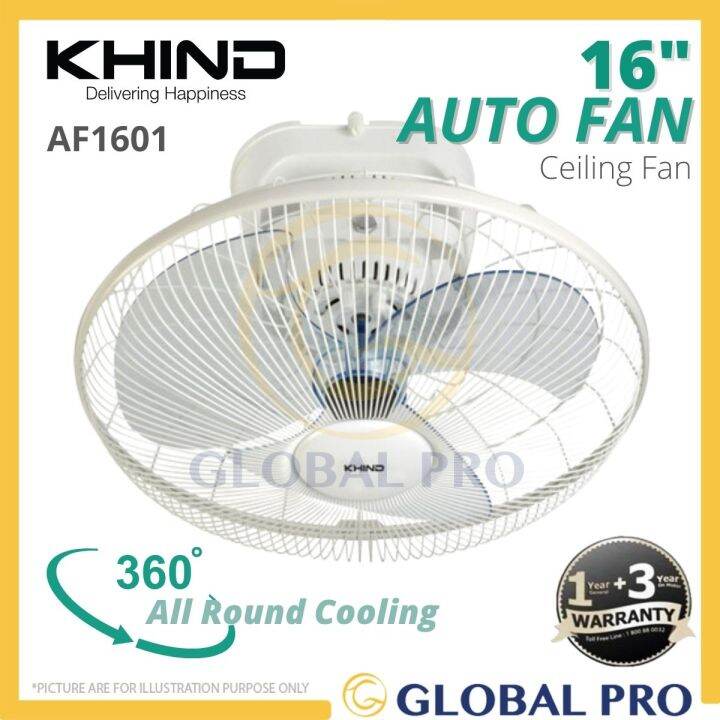 KHIND AF1601 16" Auto Fan 3 Control Speed 3 Years Warranty Kipas Siling ...