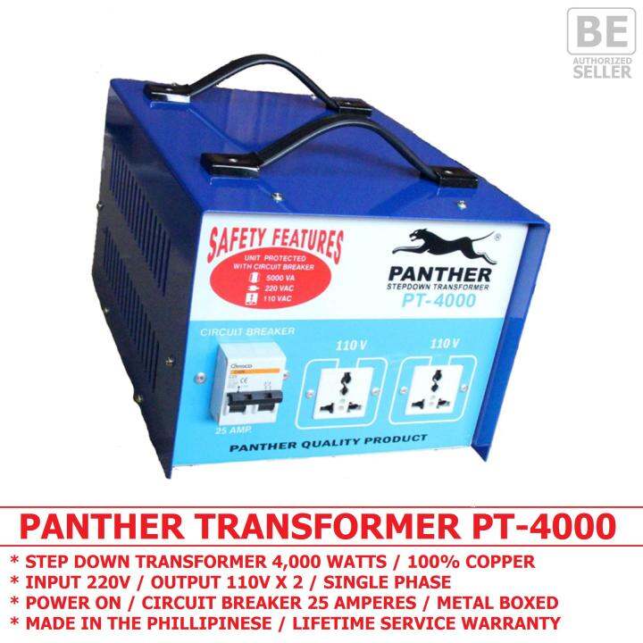 Panther PT-4000 / Step Down Transformer / 4000 Watts / 99% Copper / Single Phase | Lazada PH