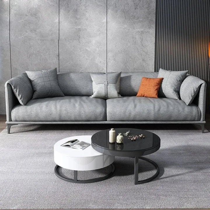 OMEGA HOME โซฟา Italian Minimalist Tech Cloth New Sofa Set, Solid Wood ...