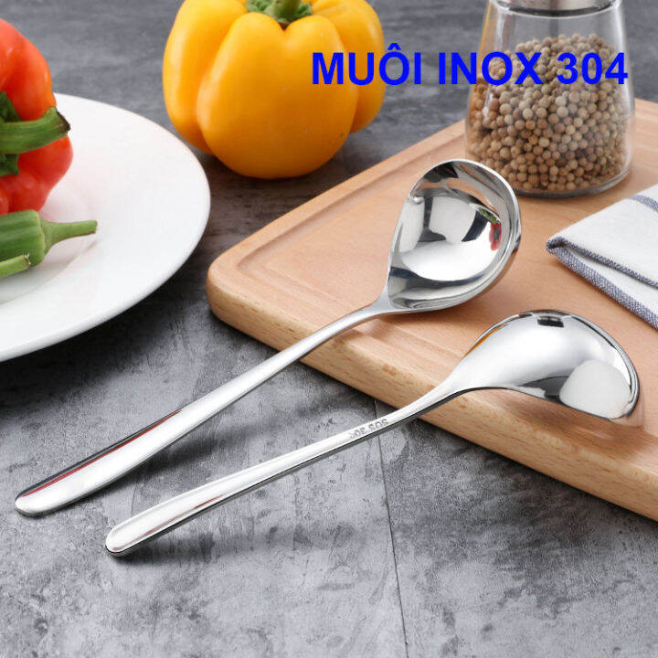 Muỗng, Muôi Múc Canh, Vá múc canh Inox 304 Cao Cấp, Sang Trọng Cho Bữa ...