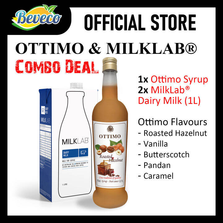 [Super Set] Ottimo Syrup Caramel / Hazelnut/ Butterscotch/Vanilla with ...