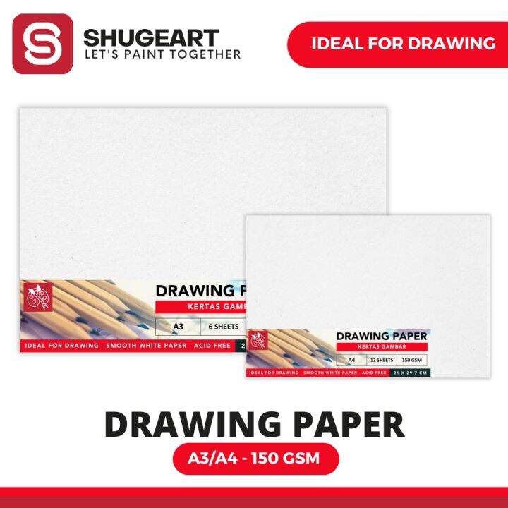 Drawing Paper Kertas Gambar Sketch Paper Kertas Lukis Kertas Sketsa ...