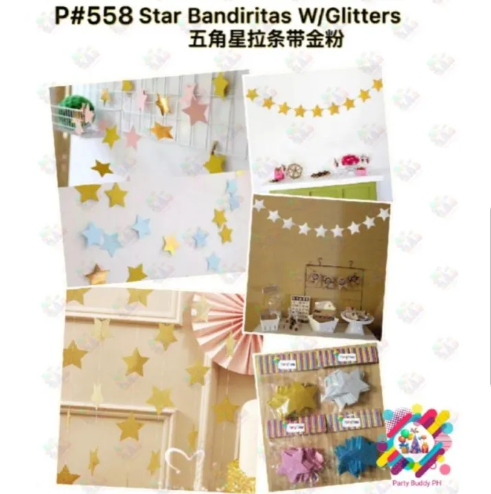 Star Banderitas w/ Glitters sold by Partybuddyph | Lazada PH