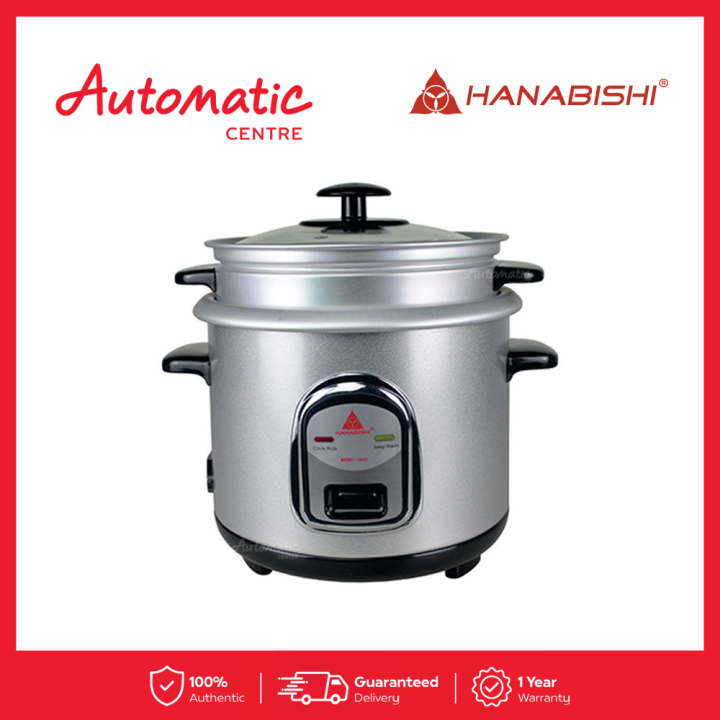 Hanabishi HRC-10SS 5C 1 Liter 5 Cups Rice Cooker with Automatic rice cooker with keep warm ...