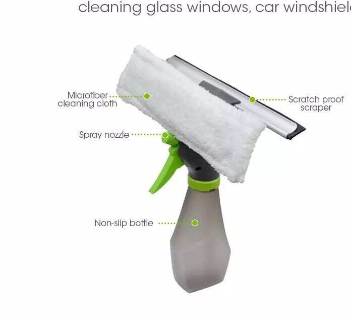 3-in-1 Spray glass window clean scrape window device glass cleaner by ...