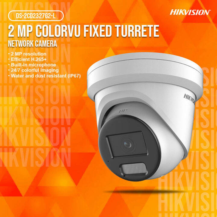 Hikvision DS-2CD2327G2-L 2 MP ColorVu Fixed Turret Network Camera ...