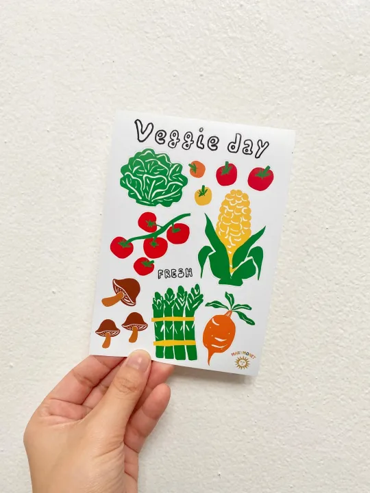 Viggie Sticker สติ๊กเกอร์ลายผัก | Lazada.co.th