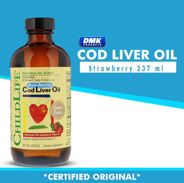 ChildLife, Cod Liver Oil, Natural Strawberry Flavor, 8 oz (237 ml) | Lazada PH