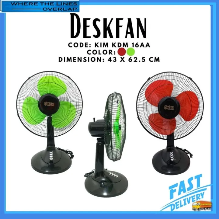 KDM-16 Kim Desk Electric Fan High Performance Motor, 3-Speed Variables ...