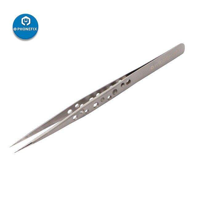 Electronics Industrial Tweezers Anti-static Stainless Tweezer Straight ...