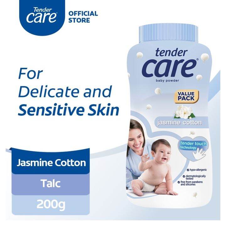 Tender Care Jasmine Cotton Hypo-Allergenic Baby Powder 200g | Lazada PH