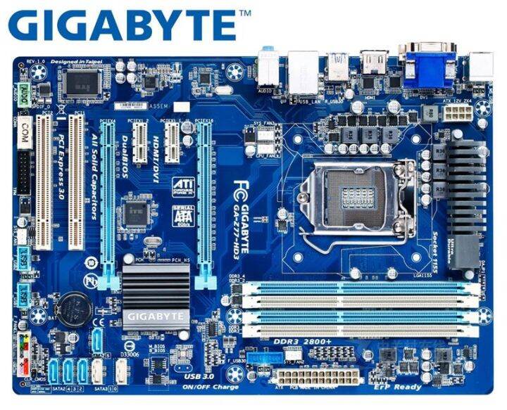 Gigabyte GA-Z77-HD3 Original Mainboard DDR3 LGA 1155 Z77-HD3 USB2.0 USB3.0 32GB SATA III Z77ใช้ ...