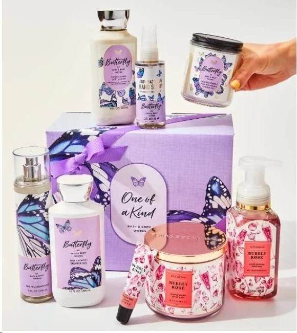 Bath & Body Works BUTTERFLY "ONE OF A KIND" Box Gift Set BBW BATH AND ...